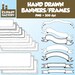 Clip Art: Hand Drawn Banners Frames Borders Headers 20 | Etsy