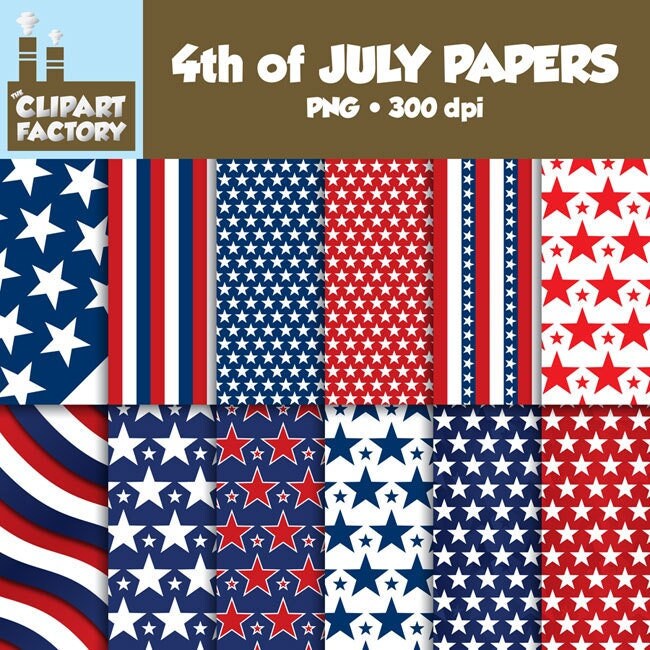 Clip Art: 4th of July / American History Backgrounds - 12 Digital ...
