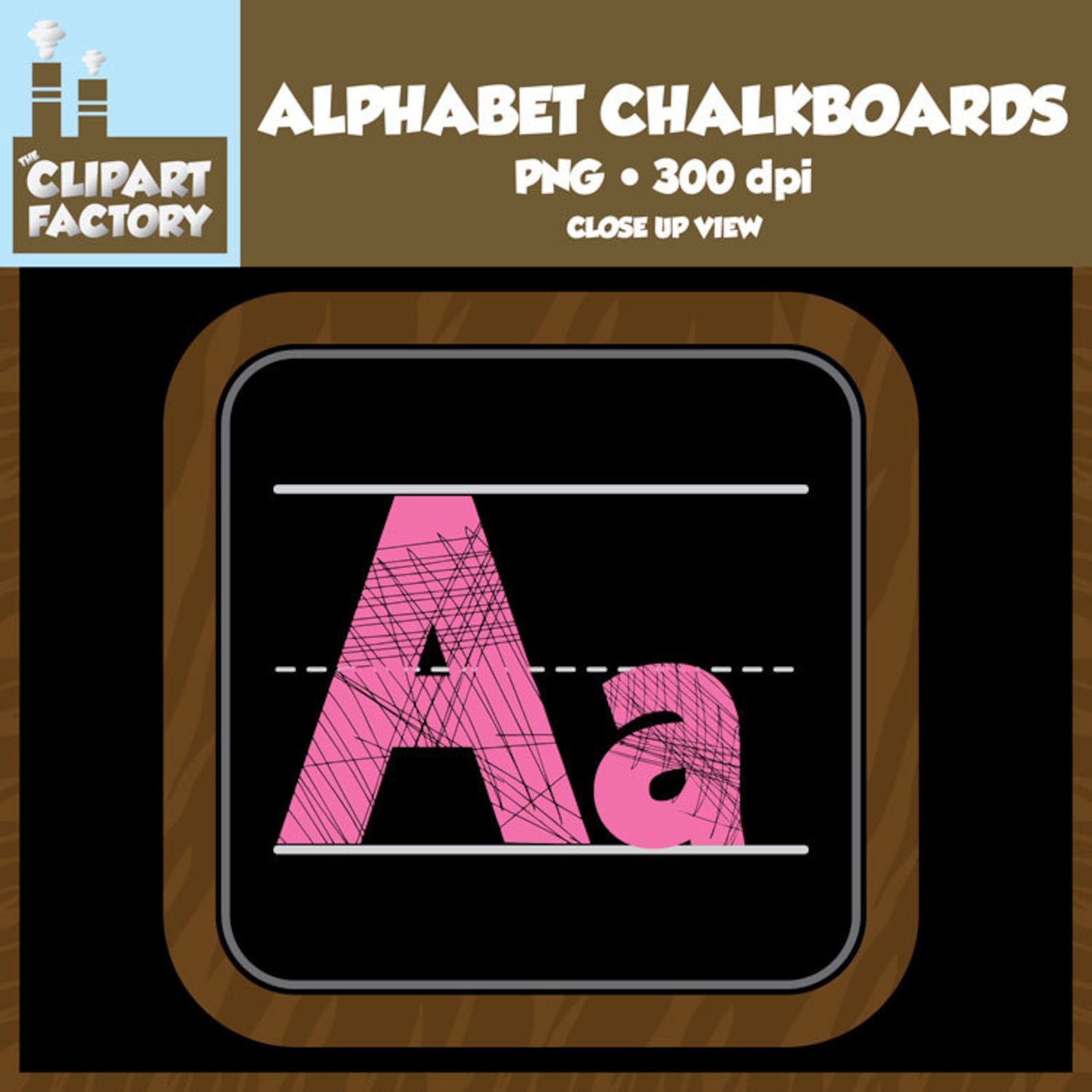 Clip Art: Alphabet Chalkboards - Colorful Alphabet Letter Set - Etsy