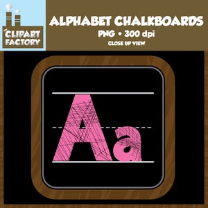 Clip Art: Alphabet Chalkboards - Colorful Alphabet Letter Set - Etsy