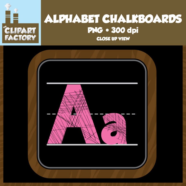 Clip Art: Alphabet Chalkboards - Colorful Alphabet Letter Set - Etsy