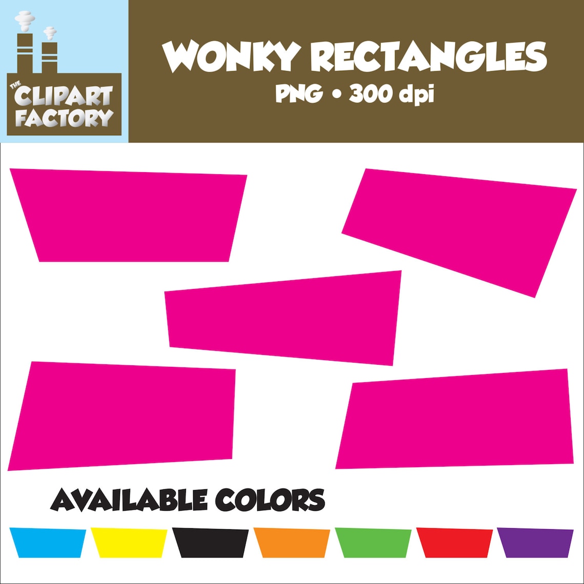 Clip Art: Wonky Rectangles - Assorted Stretched Rectangular Shapes - Etsy