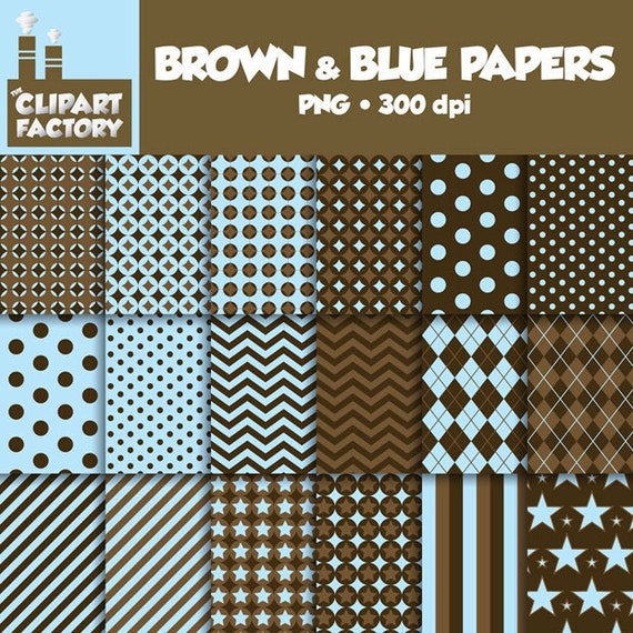 Clip Art: Assorted Brown and Blue Background Patterns 18 | Etsy