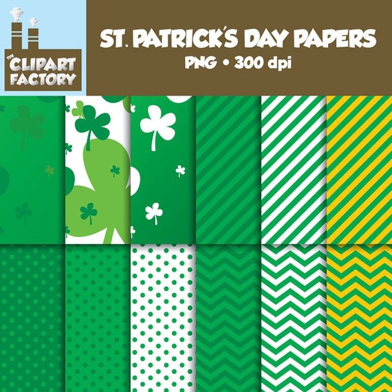 Clip Art: St. Patrick's Day Backgrounds 12 Digital - Etsy
