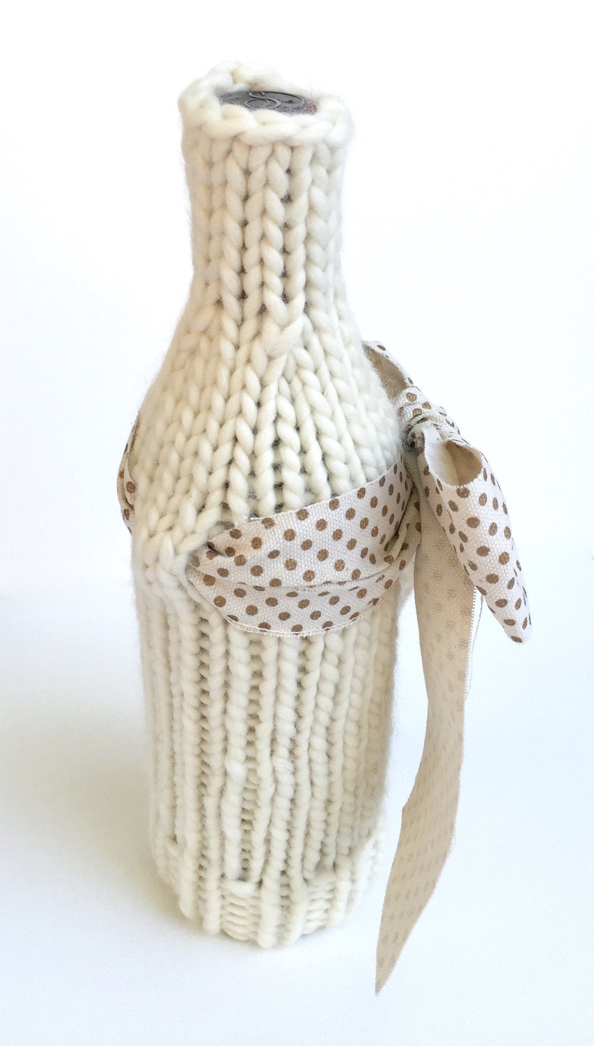 Knit Wine Bottle Cover Pattern, Wine Bottle Gifting Cover Pattern, Wool ...