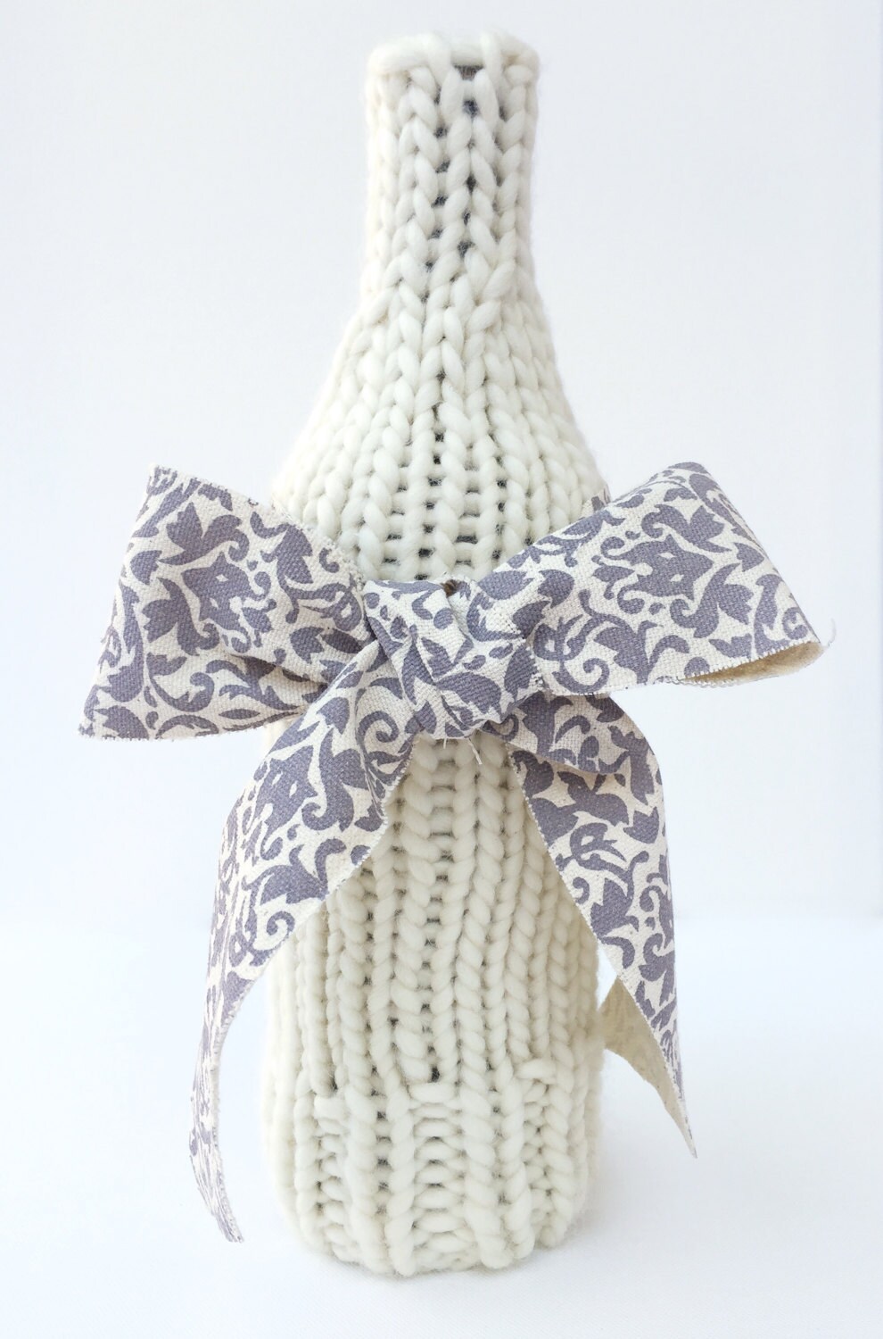 Knit Wine Bottle Cover Pattern, Wine Bottle Gifting Cover Pattern, Wool ...