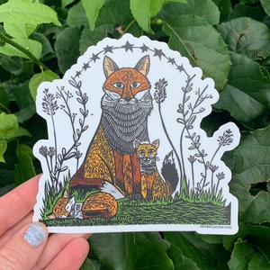 Fox Family Sticker Weather Proof - Etsy