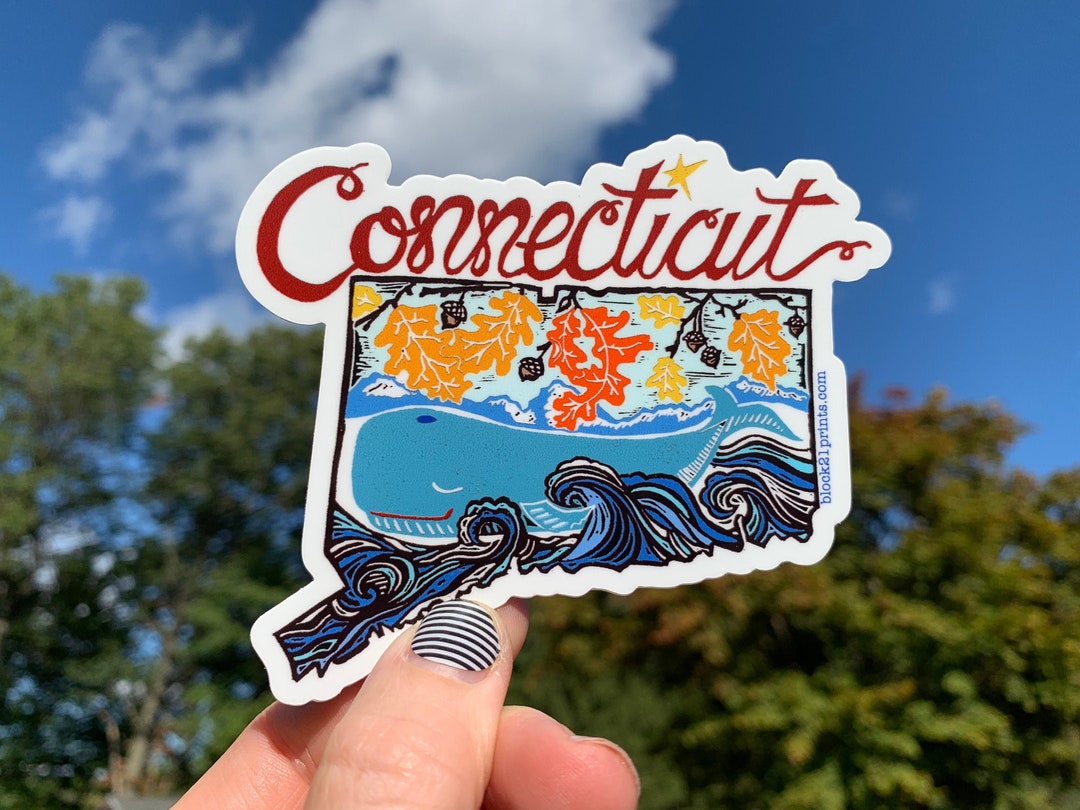 Connecticut State Die Cut Vinyl Sticker - Etsy
