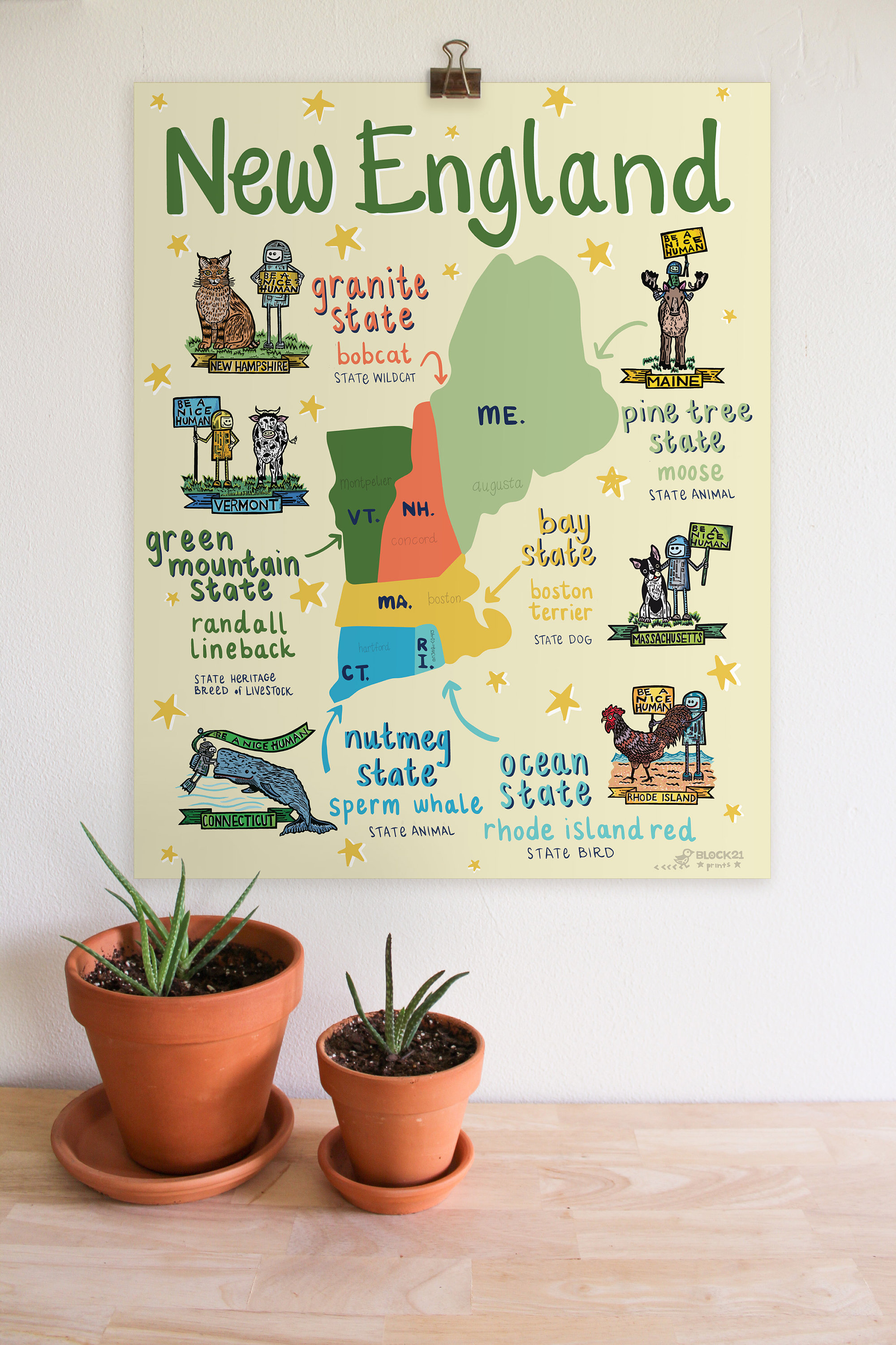 New England Nice Humans Fine Art Print - Etsy