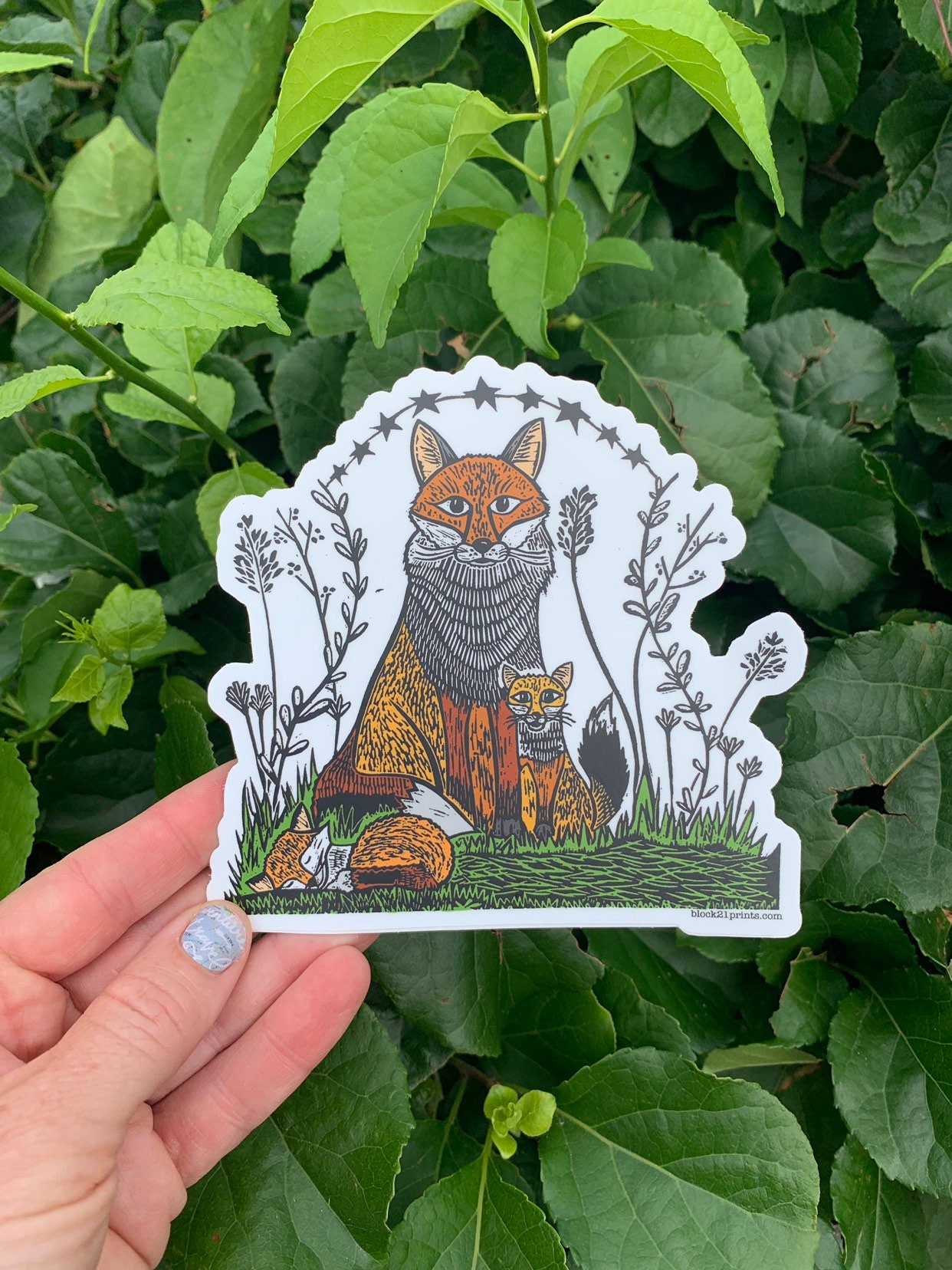 Fox Family Sticker Weather Proof | Etsy