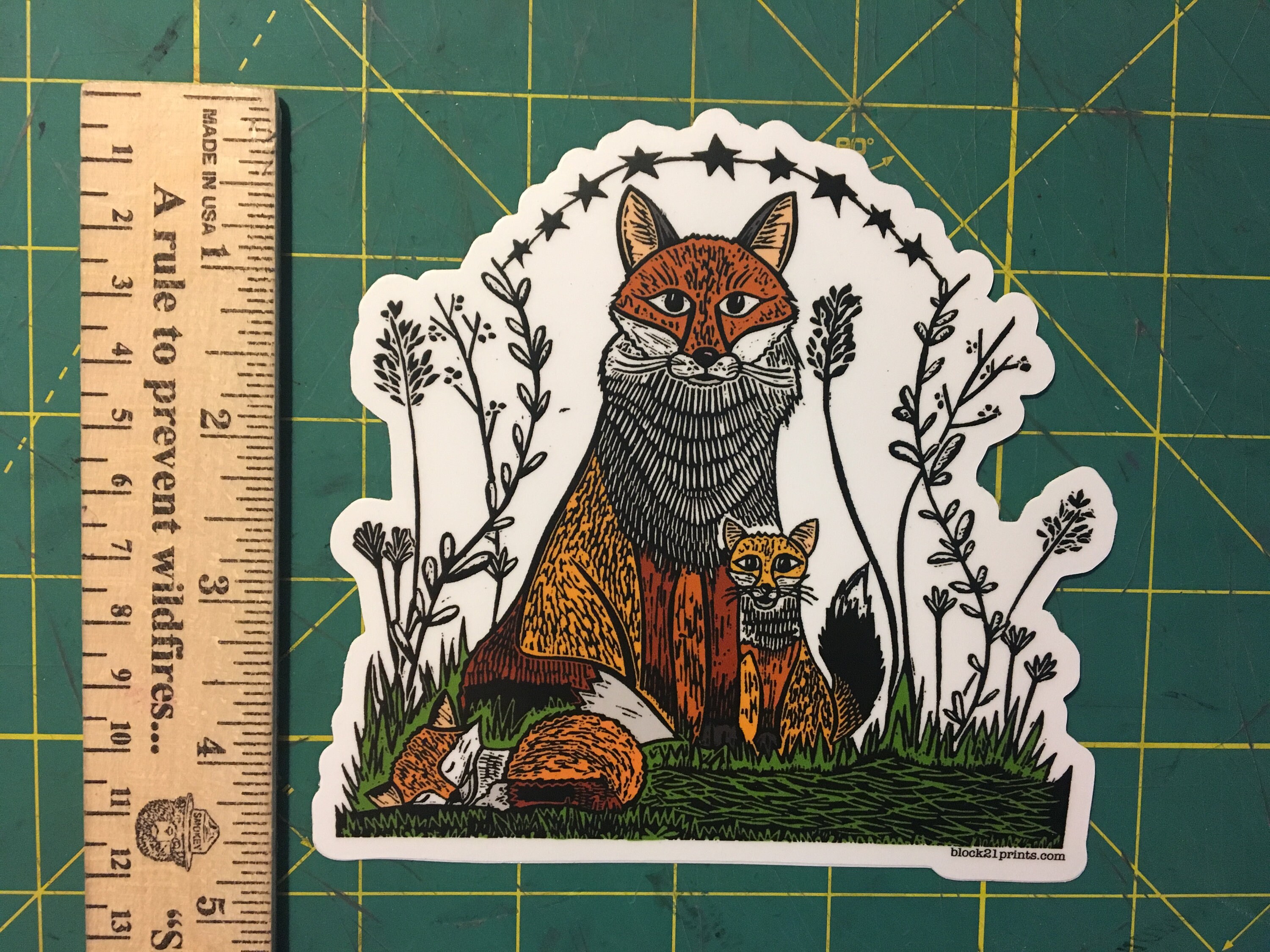 Fox Family Sticker Weather Proof | Etsy