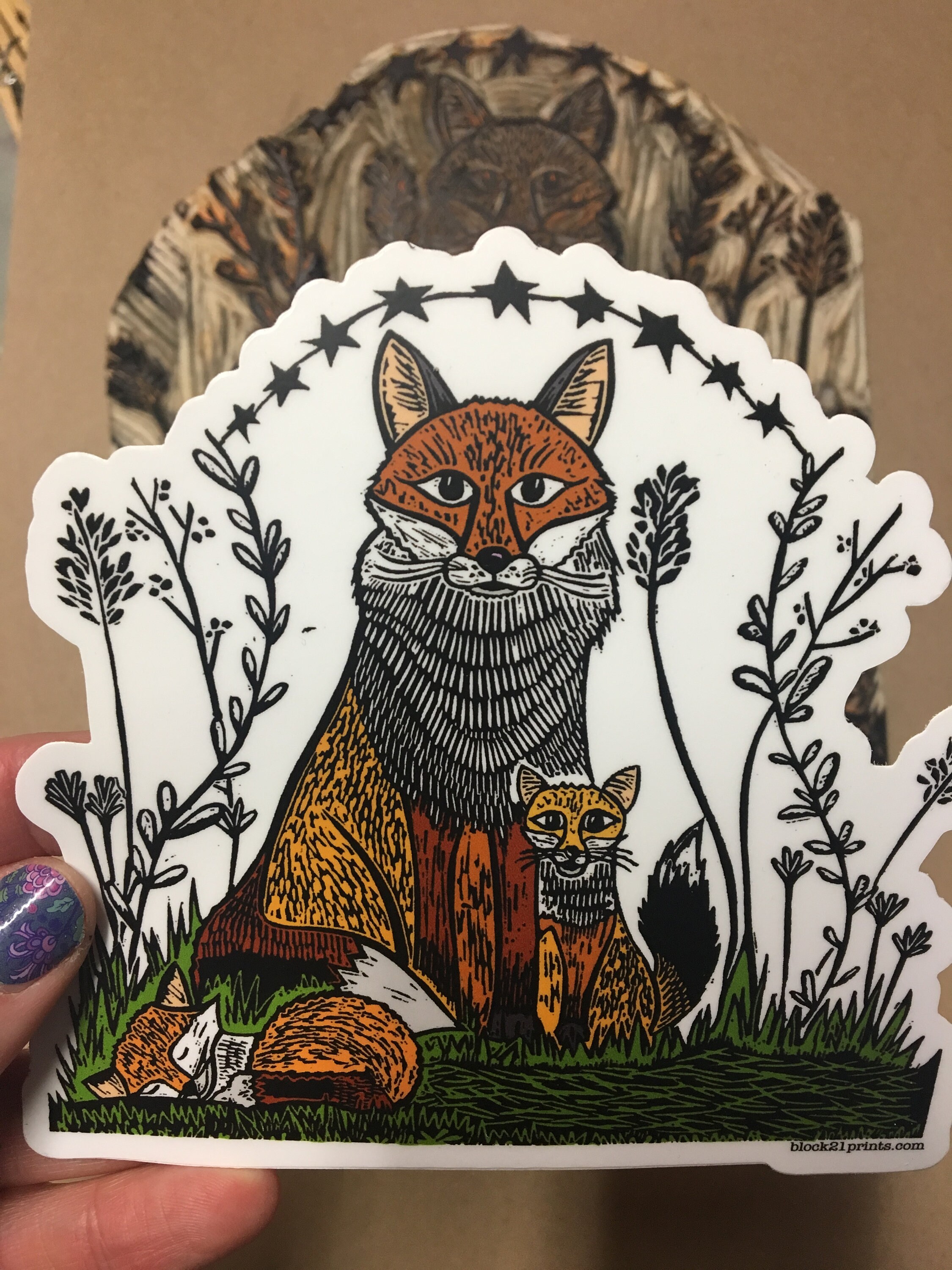 Fox Family Sticker Weather Proof | Etsy