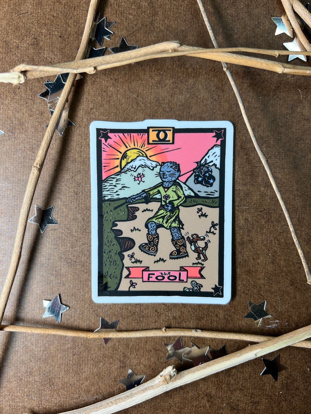 The Fool Tarot Card Die Cut Vinyl Sticker - Etsy