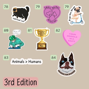 Vet Tech Stickers Bundle, Veterinary Sticker Collection, Vet Student ...