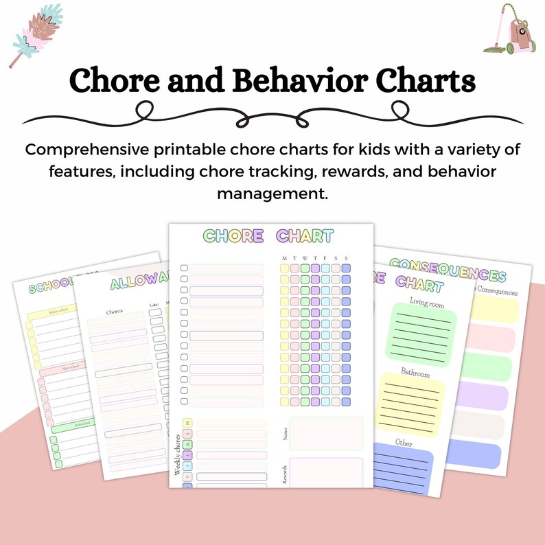 Ultimate Printable Kids Chore Charts: Reward, Learn, Succeed, Behavior ...