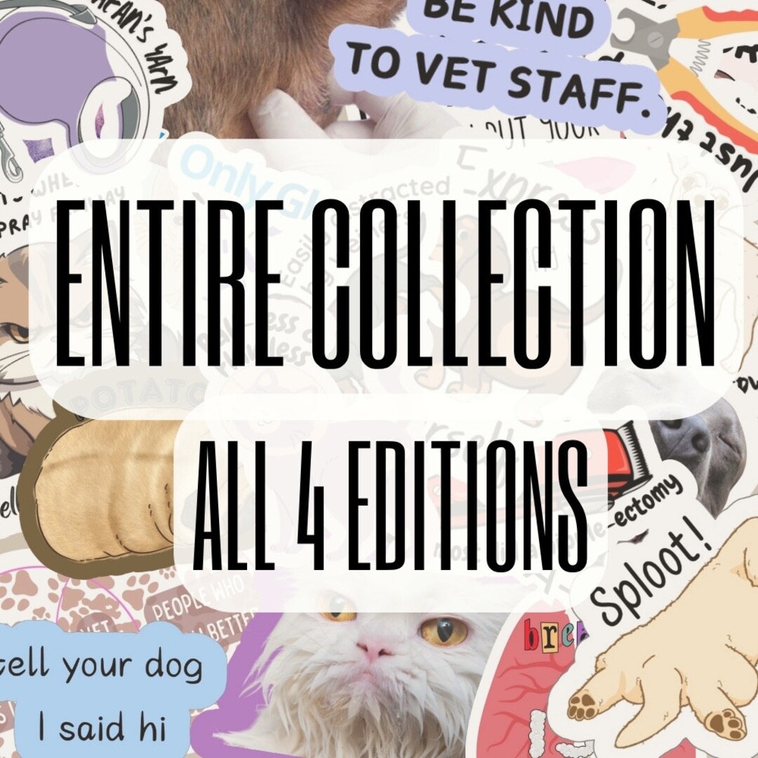 Vet Tech Stickers Bundle, Veterinary Sticker Collection, Vet Student ...