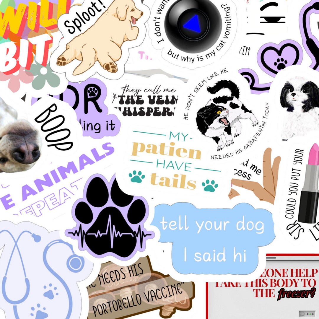 Vet Tech Sticker Sheet, Veterinary Technician, Vet Med Stickers, Vet ...