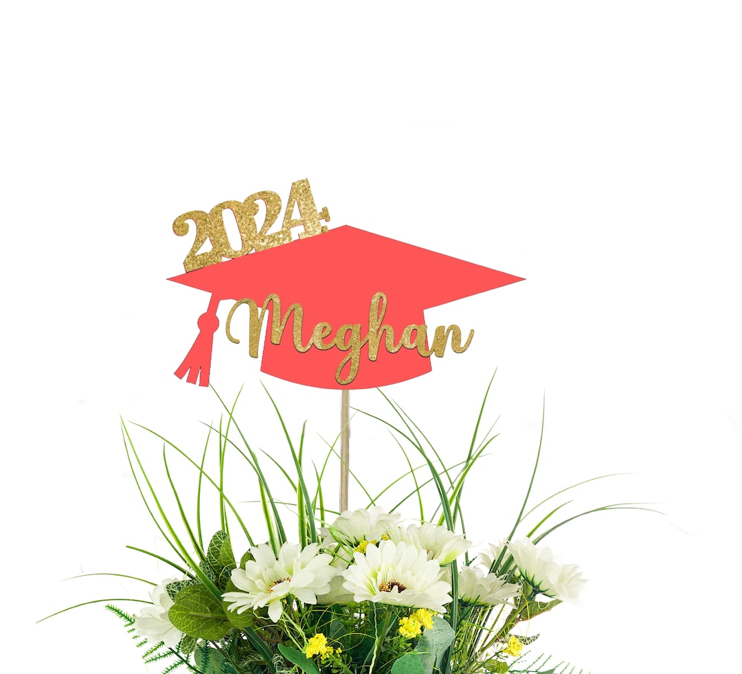 Personalized Graduation Centerpiece Picks, Script Letters, College ...