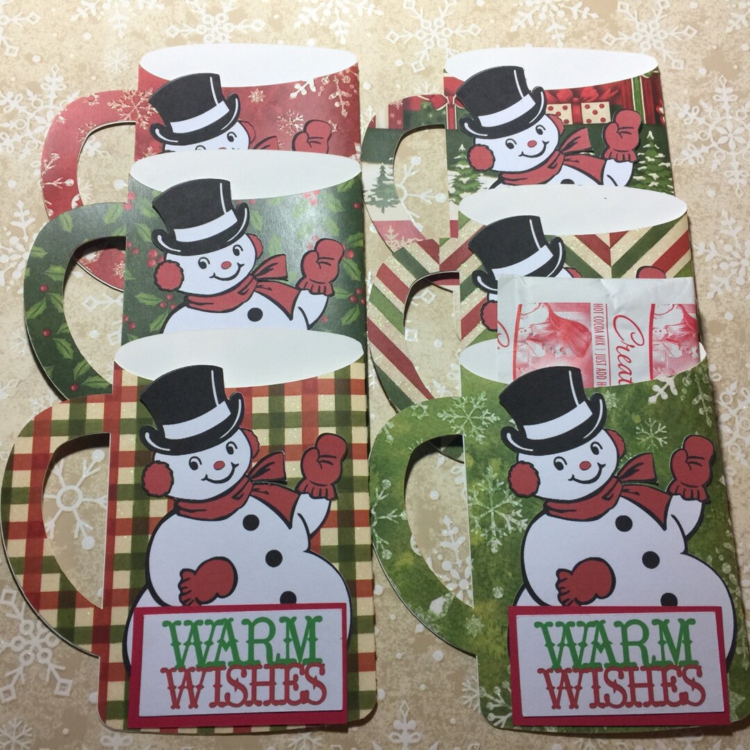 Hot Cocoa Pocket Mugs - Warm Wishes Hot Chocolate Holder - Class Office ...
