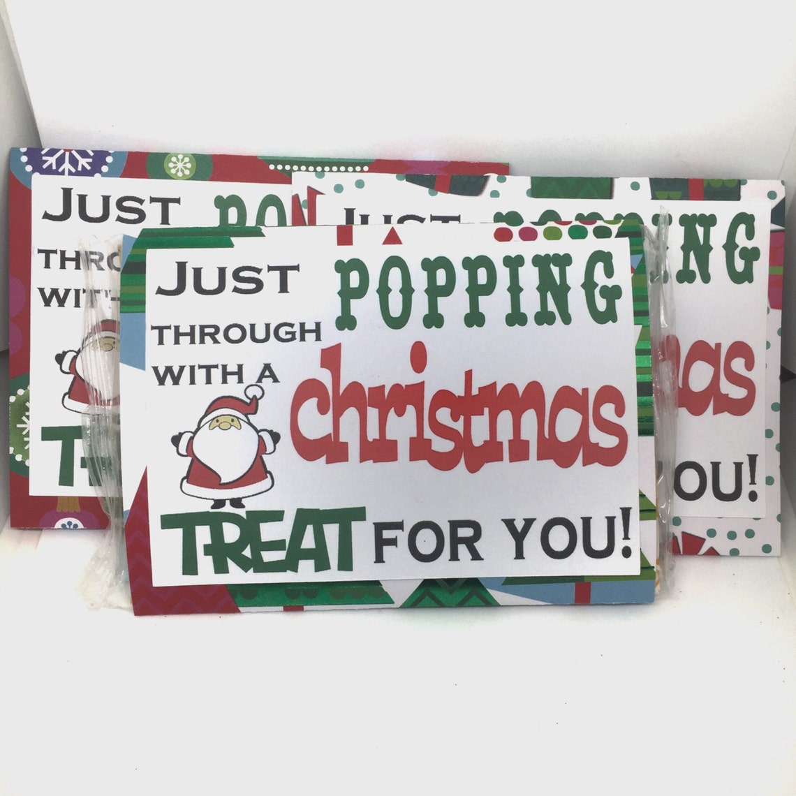 Christmas Popcorn Wrappers Microwave Popcorn Party Favors | Etsy