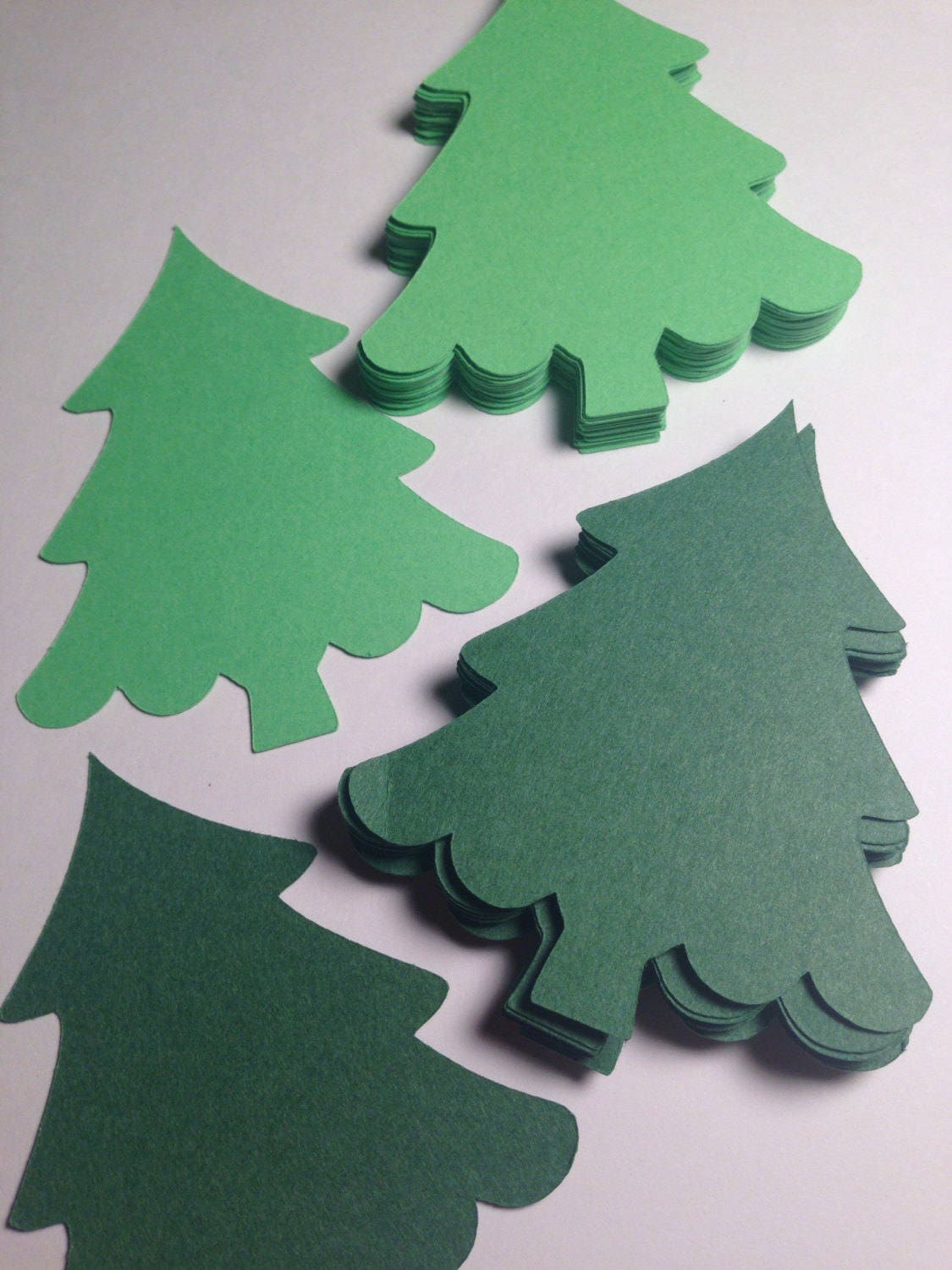 Pine Tree Paper 3 Die Cuts Christmas Tags Wish Tags - Etsy