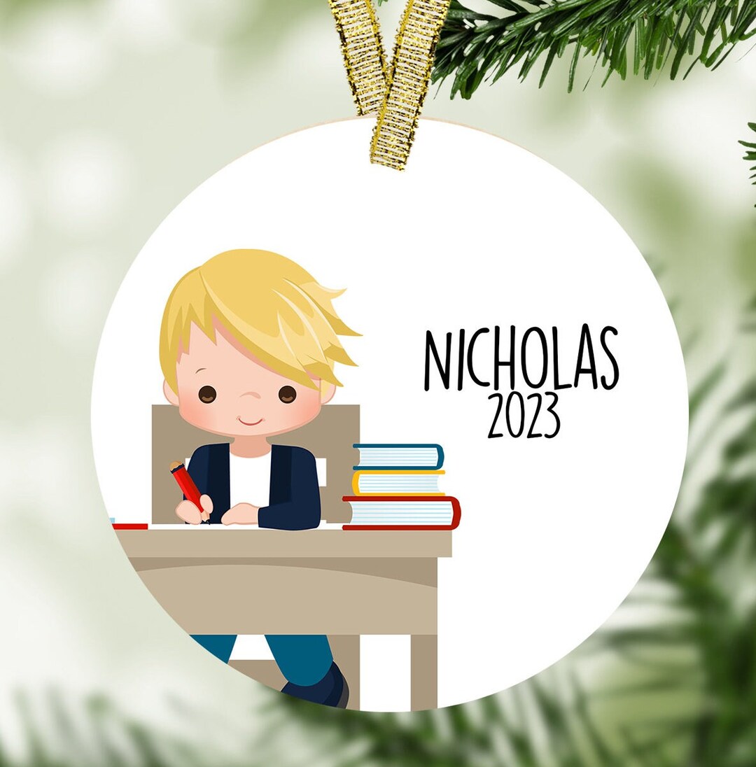 School Christmas Ornament - Personalized Gift, School Ornament ...