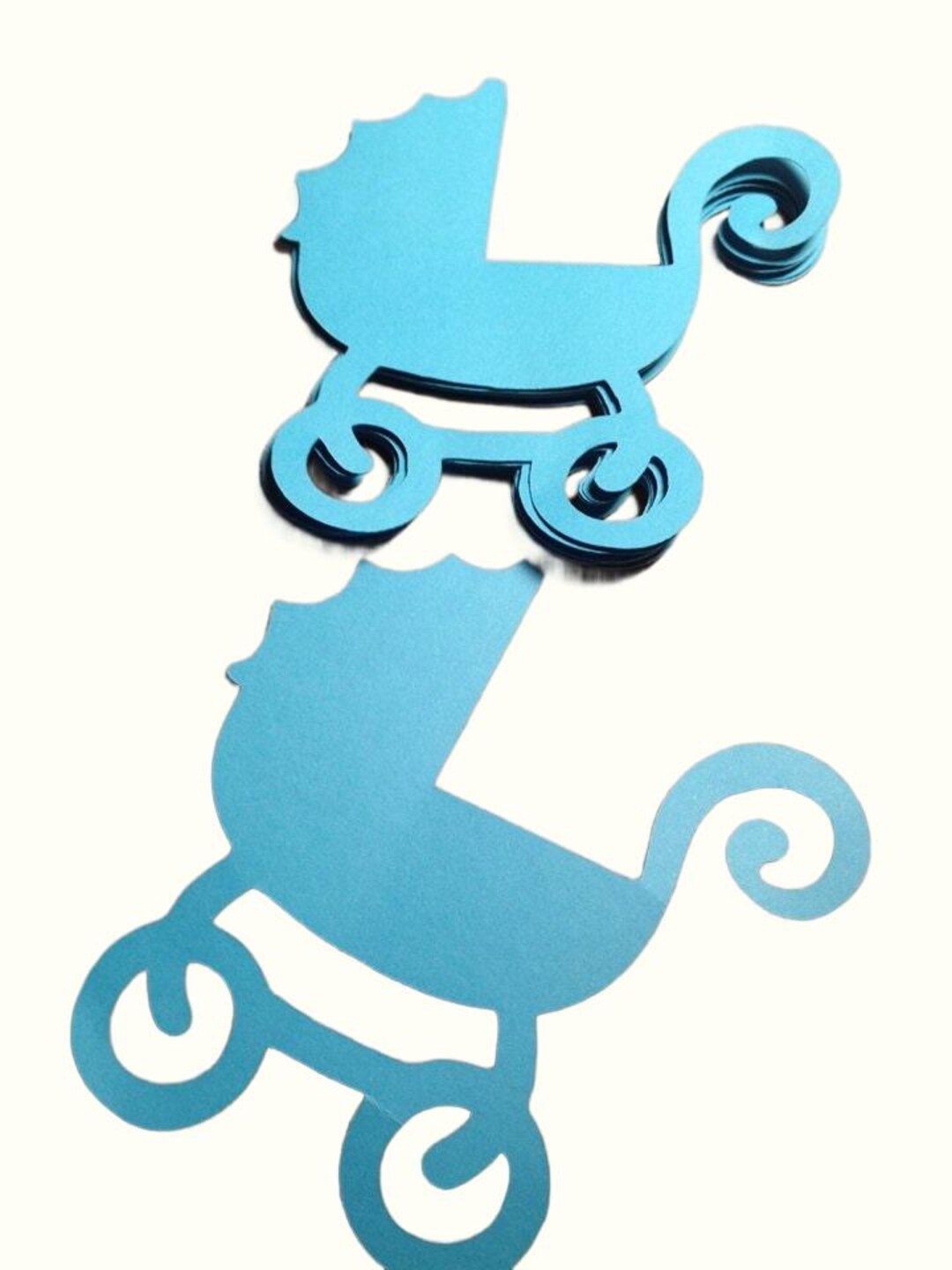 Baby Carriage Paper Die Cuts - 3.5" Baby Shower, Place Cards, Party ...