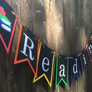 Reading Banner , Classroom Decor, Back to School, Teacher Banner ...