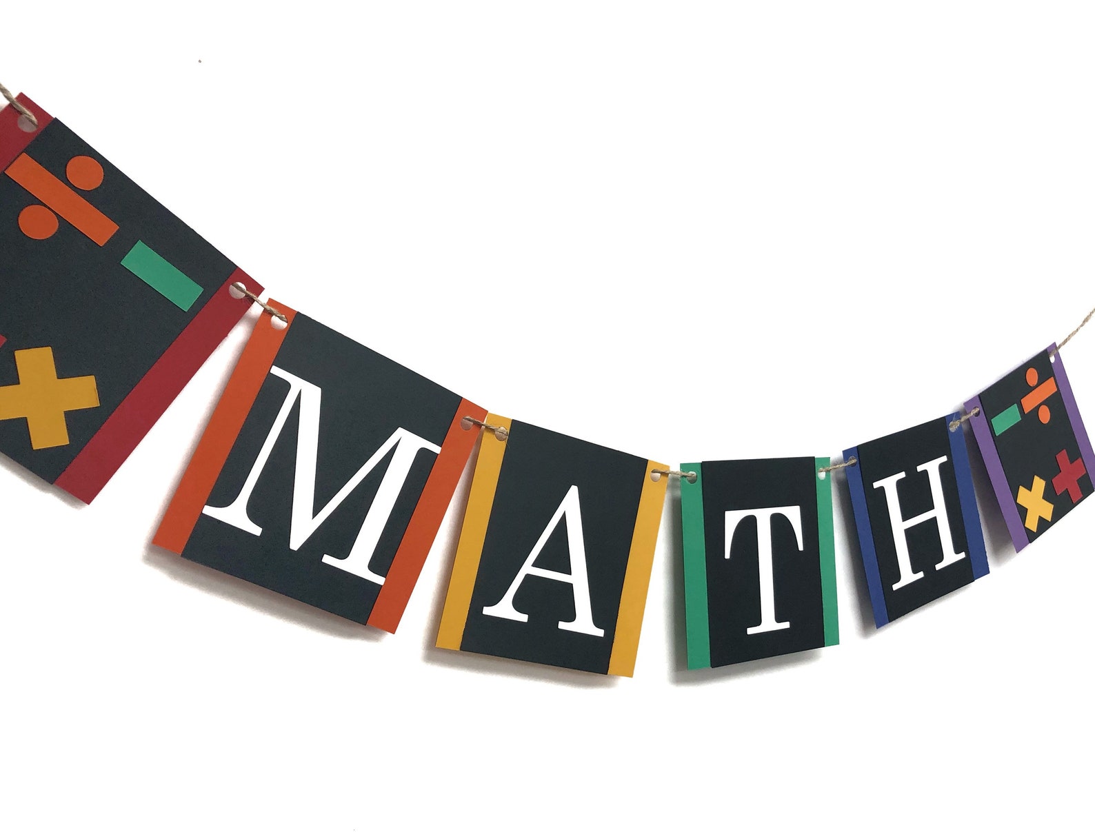 Math Banner Classroom Decor Back to School Teacher - Etsy