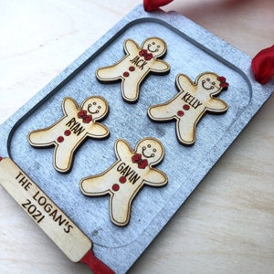 Family Personalized Christmas Cookie Ornament - Laser Engraved ...