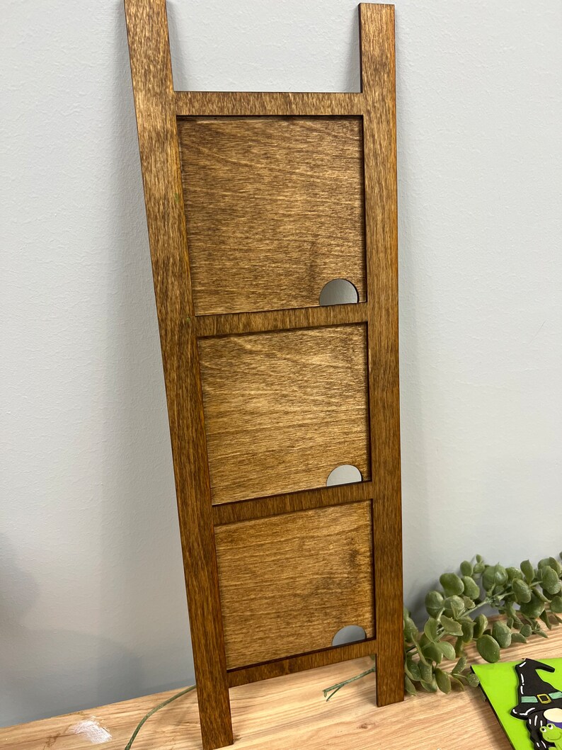 Halloween Interchangeable Sign Leaning Ladder Decoration - Etsy