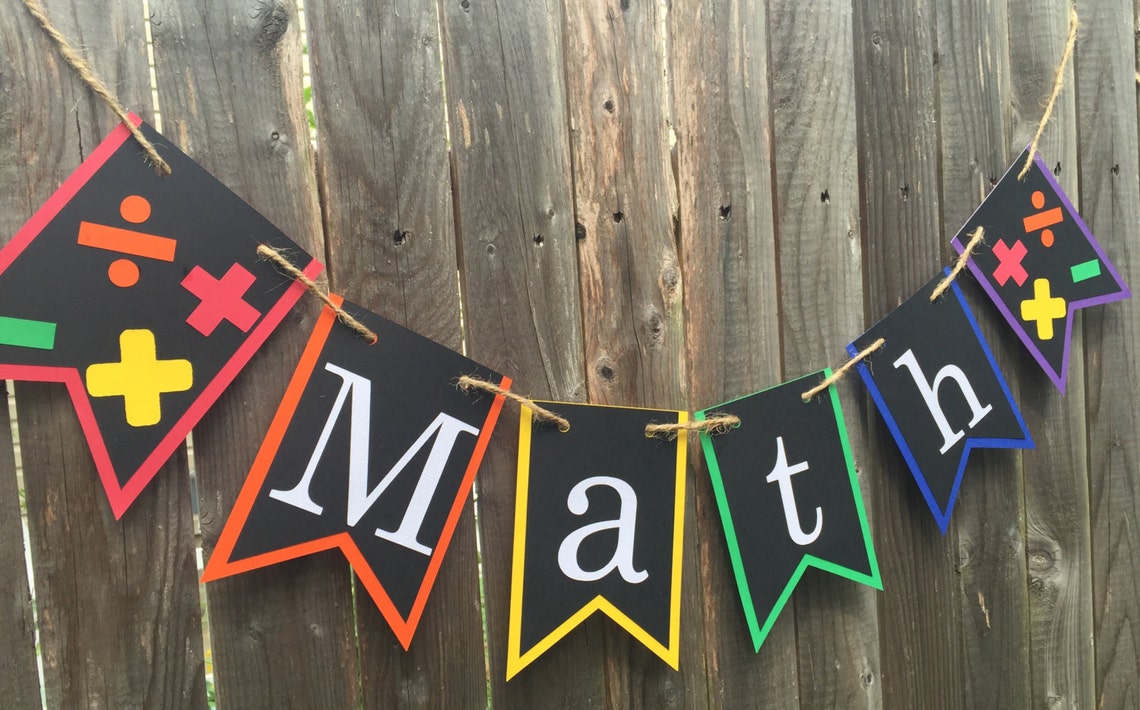 Math Banner Classroom Decor Bulletin Board Math Teacher - Etsy