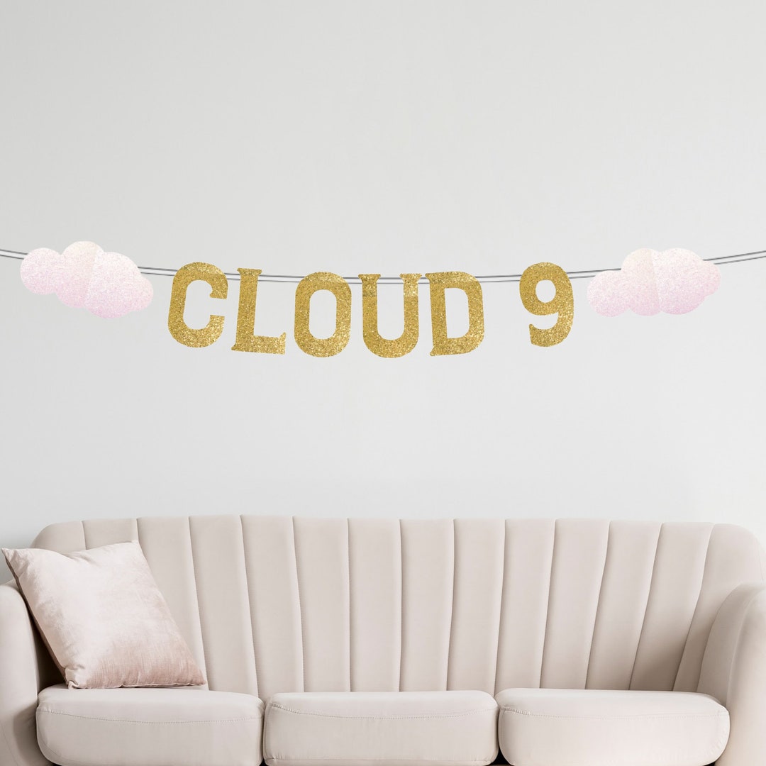 Cloud 9 Banner - 9th Birthday Party Sign, Party Decoration, Ninth ...