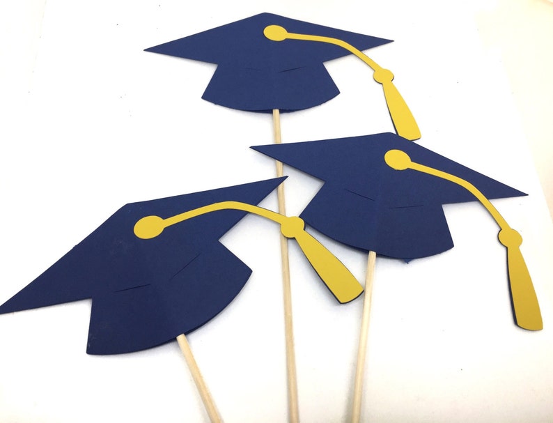 Graduation Cap Centerpiece Picks Table Decorations Class of - Etsy