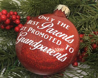 Best Parents Get Promoted to Grandparents Personalized Christmas ...