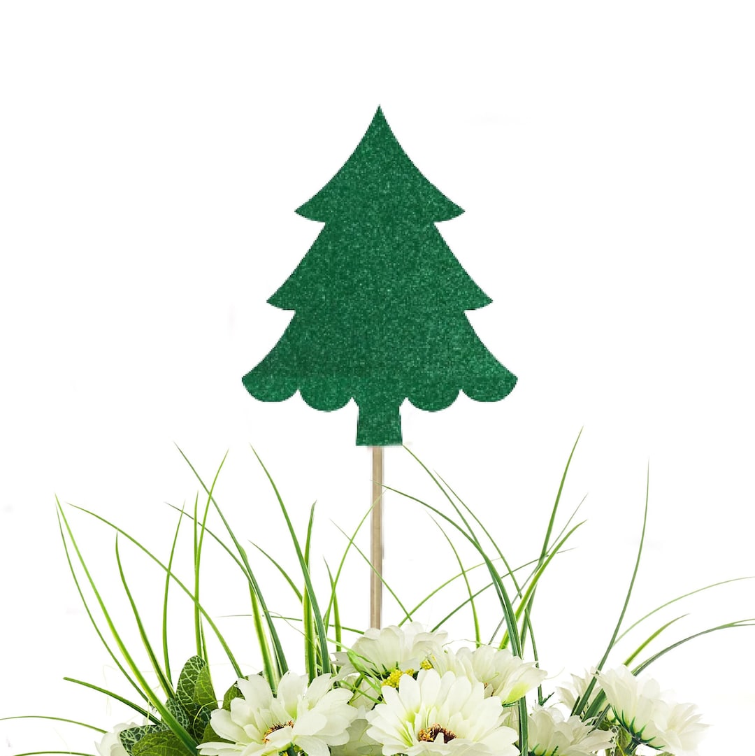 Pine Tree Centerpiece Picks - Glitter Centerpiece, Camping Party ...