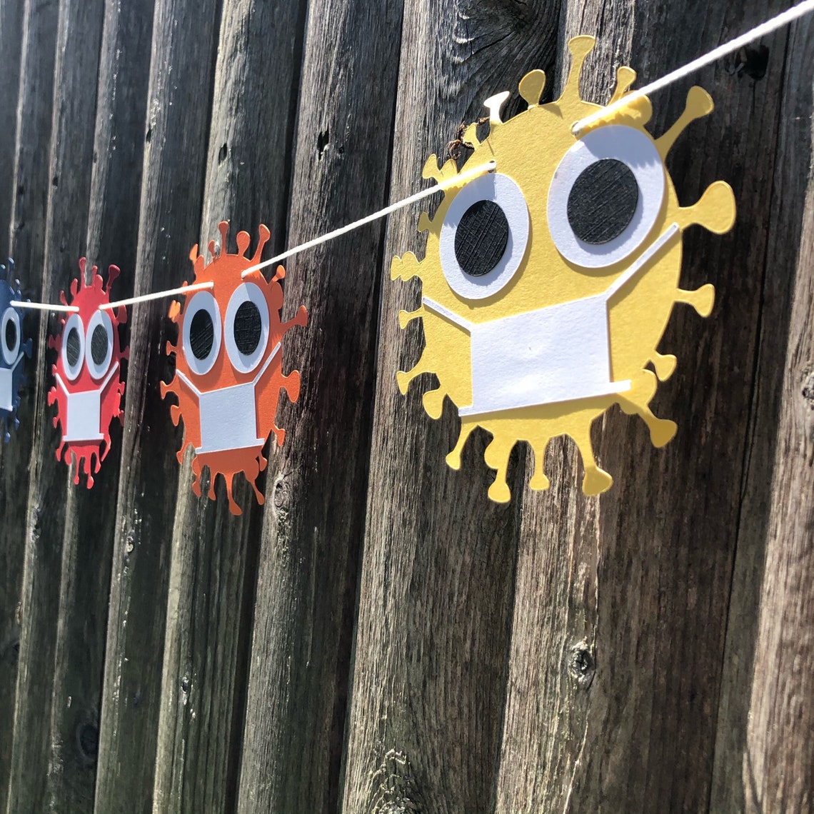 Quarantine Virus Garland Party Banner Germ Decoration - Etsy