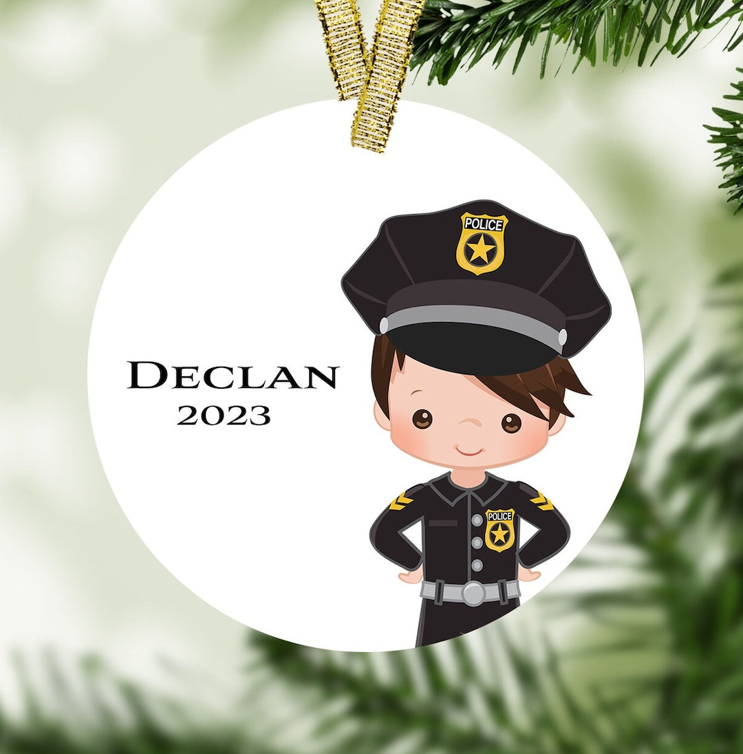 Police Officer Personalized Christmas Ornament - Police Ornament, First ...