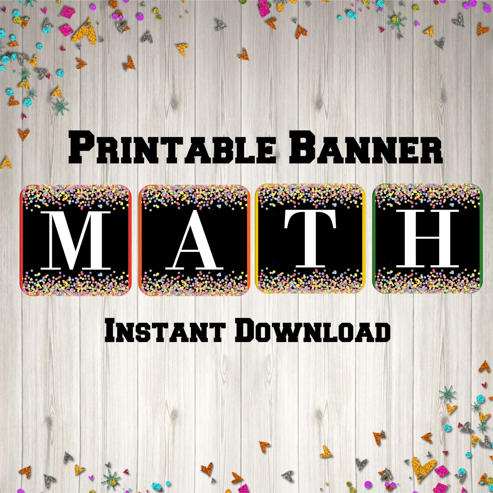 Printable Math Banner Instant Digital Download Classroom - Etsy