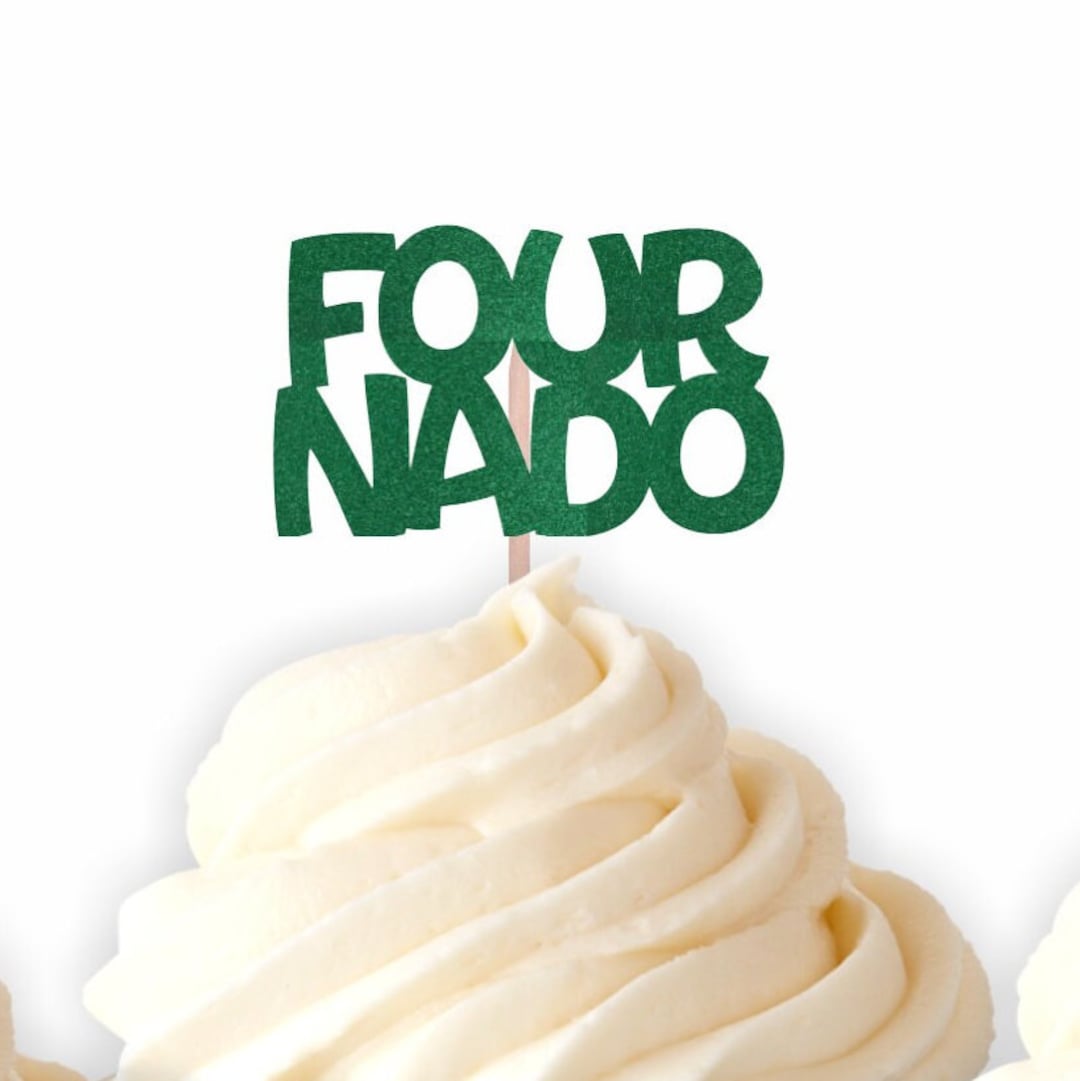 Fournado Cupcake Toppers, Weather Birthday Party, 4th Birthday, Cupcake ...