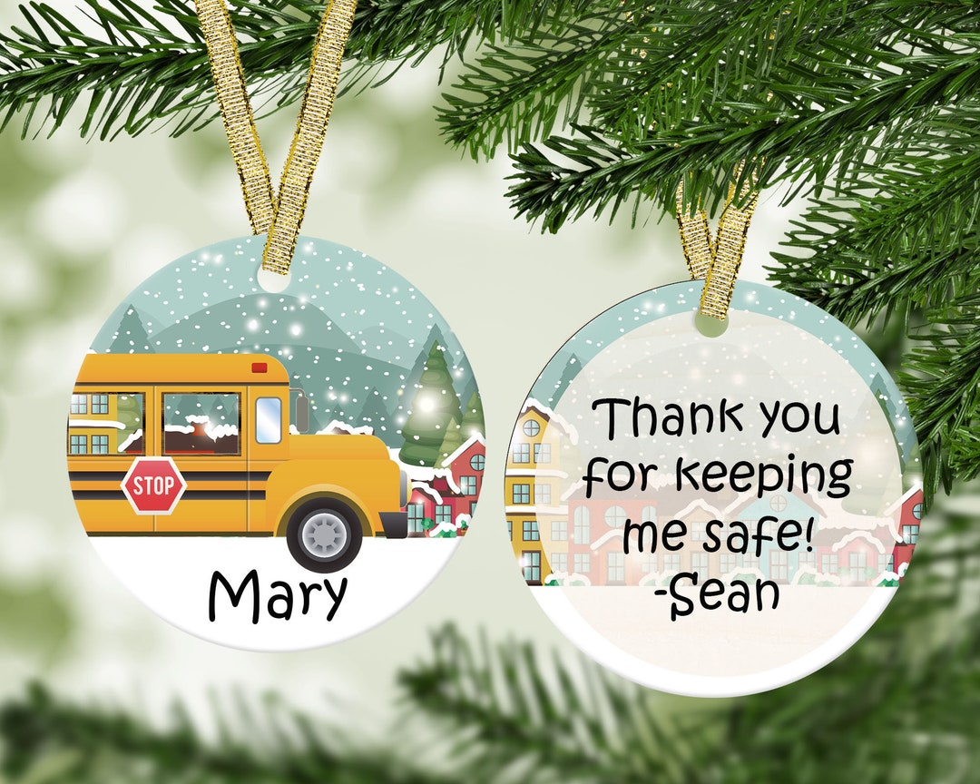 School Bus Driver Christmas Ornament - Personalized Gift, Christmas ...