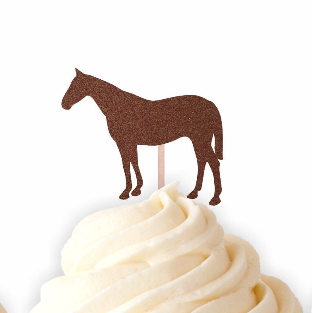 Horse Cupcake Toppers, Horse Themed Party, Derby Cupcake Toppers ...