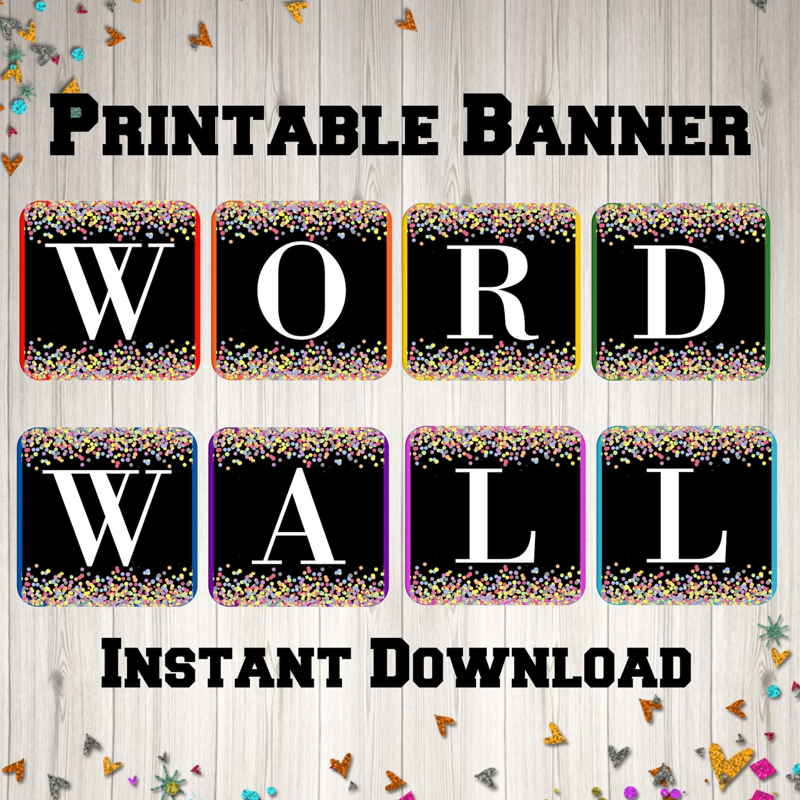 Printable Word Wall Classroom Banner Instant Digital - Etsy