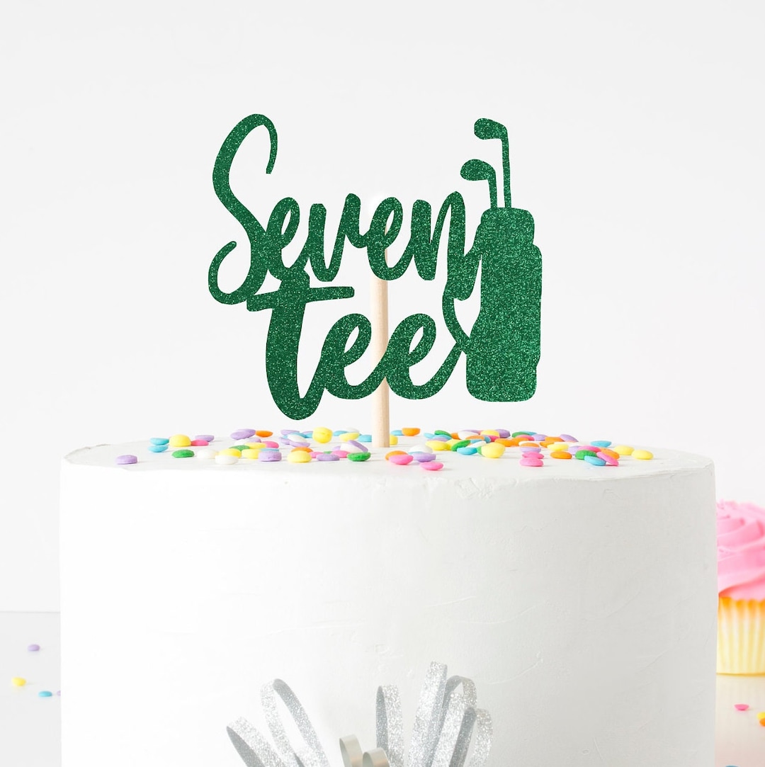 Seven Tee Cake Topper, Golf 70th Birthday Cake Topper, Birthday Party ...