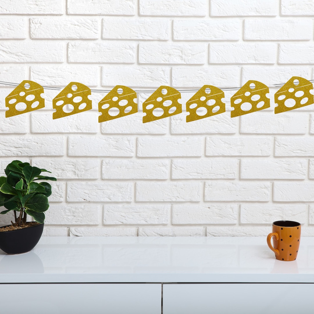 Cheese Garland, Mouse Themed Birthday Party Decor, Wine & Cheese Party ...