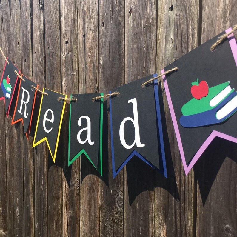 Read Classroom Banner - Library Sign, Teacher Gift, Bulletin Board ...