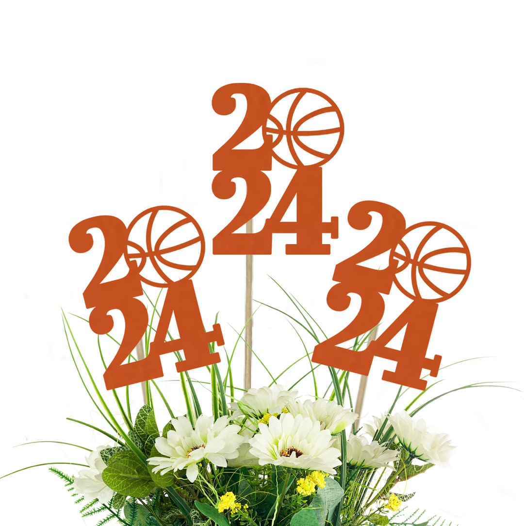 2024 Basketball Centerpiece Picks Class of 2024 Graduation Party Decor ...