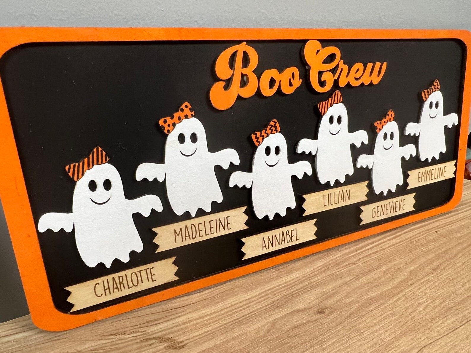 Boo Crew Personalized Family Halloween Sign Family of Ghosts - Etsy