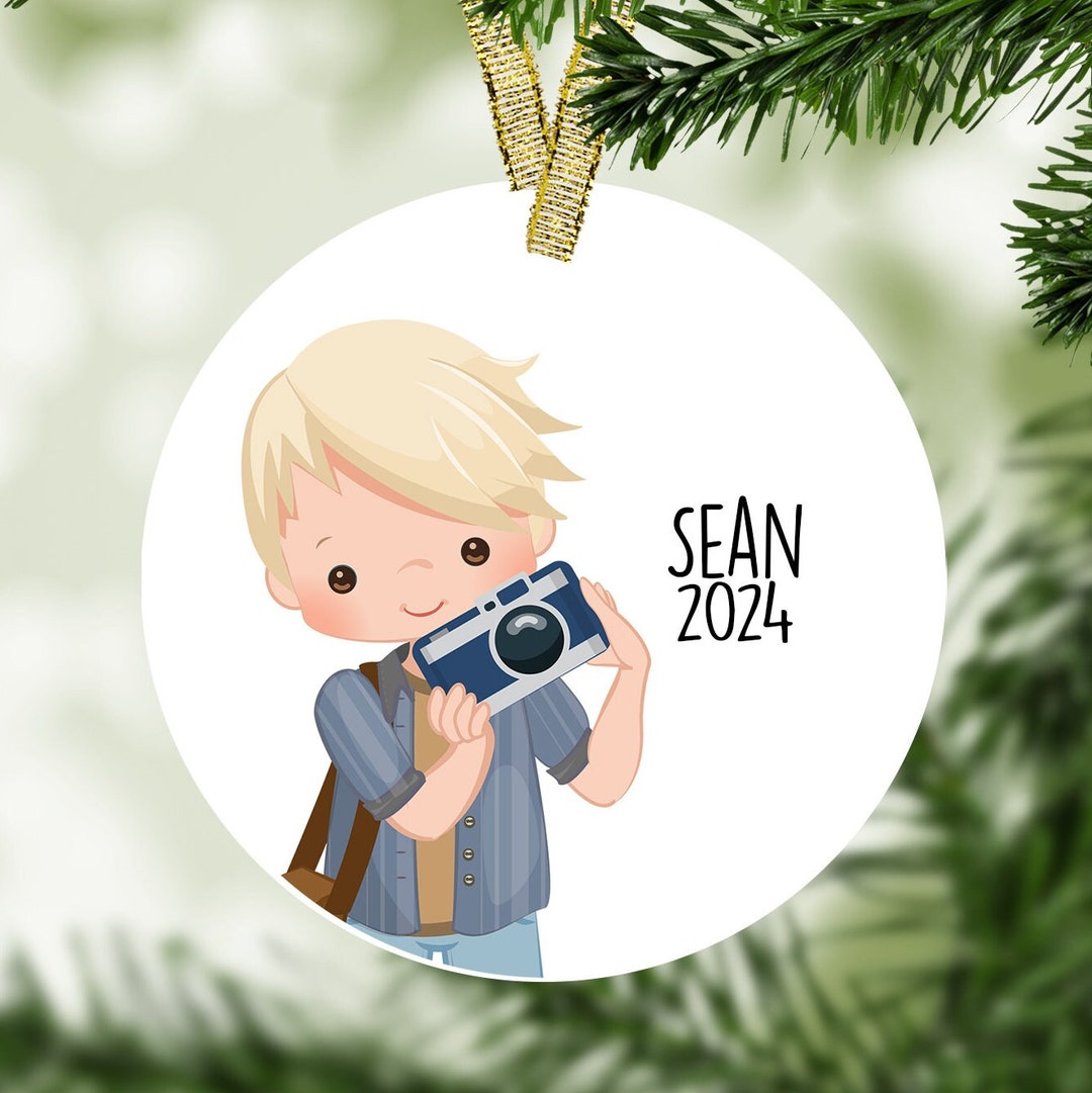 Photographer Christmas Ornament - Boy Photographer Ornament, School ...