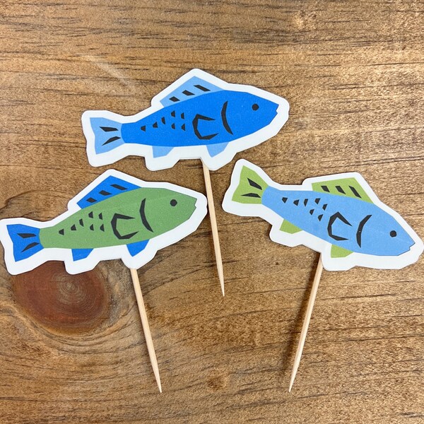 Fish Cupcake Toppers - Etsy
